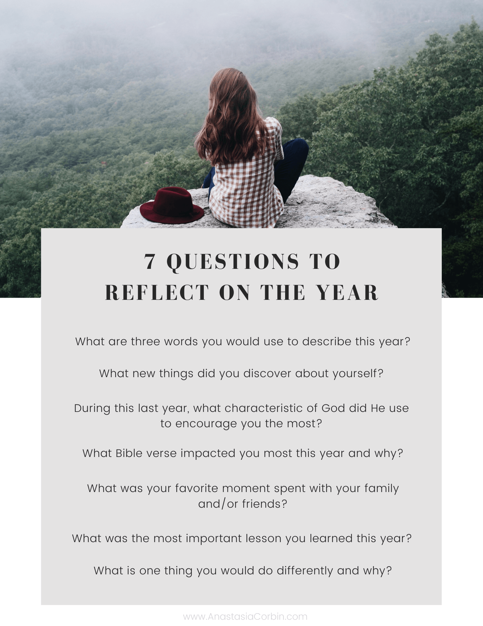 7 Questions to Reflect on 2020 + {A FREE printable} - Anastasia Corbin
