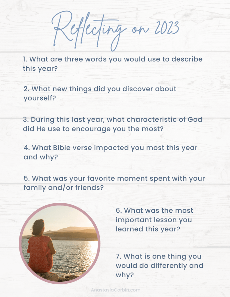 7 Questions to Reflect + A FREE printable - Anastasia Corbin