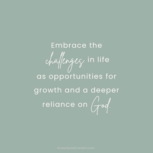 Embrace the Challenges in Life - Anastasia Corbin